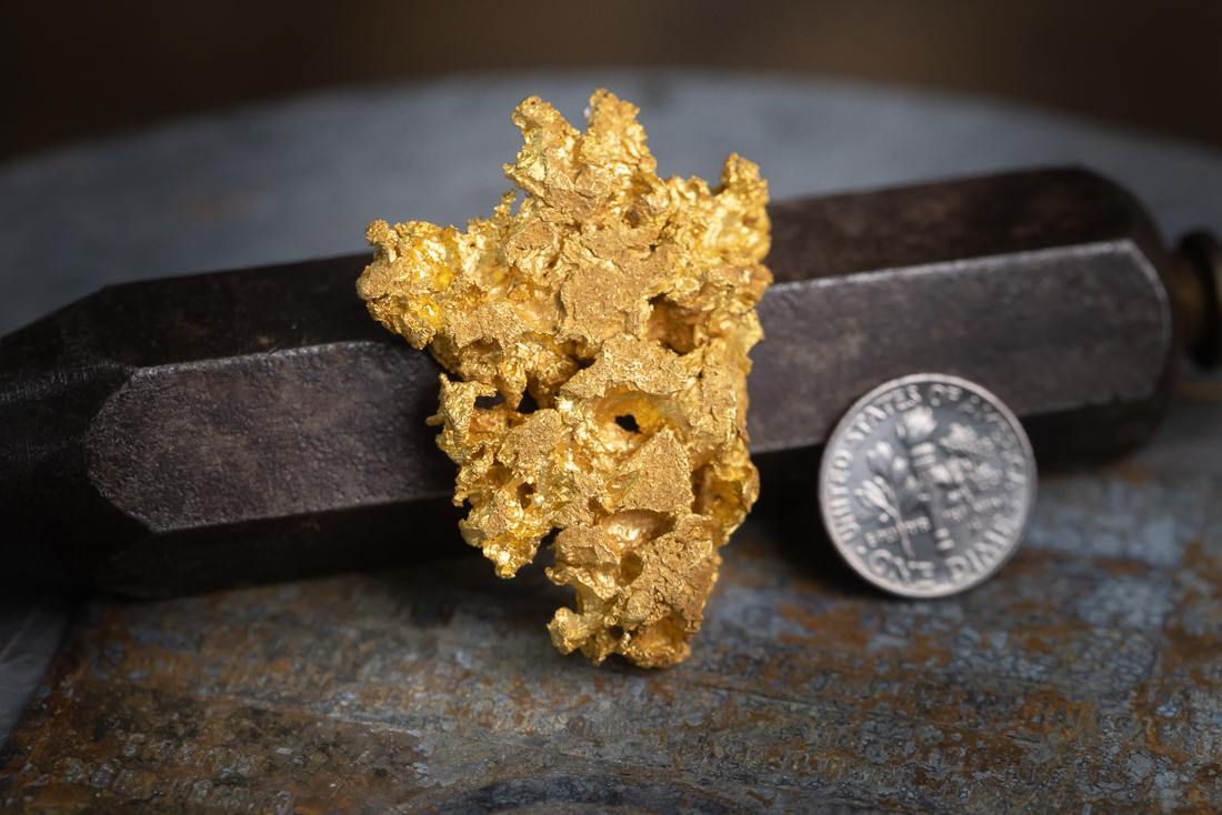 Unique Texture and Shape - Natural Gold Nugget from Bendigo, Australia ...