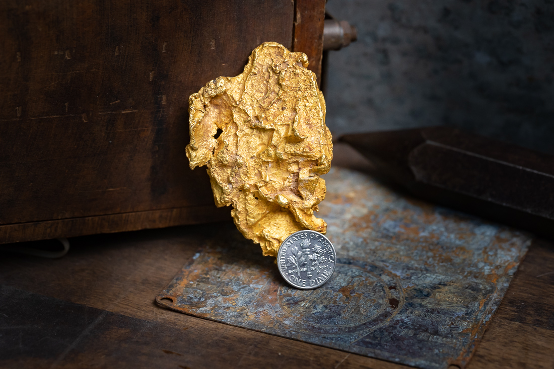 Striking, Rare, Contoured Natural Gold Nugget - Western Australia - 6. ...